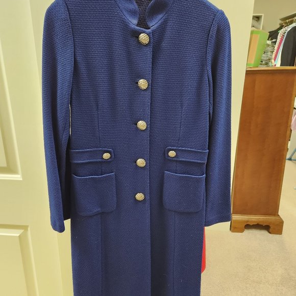 St. John | Jackets & Coats | St John Royal Blue Duster Jacket Sz 4 ...